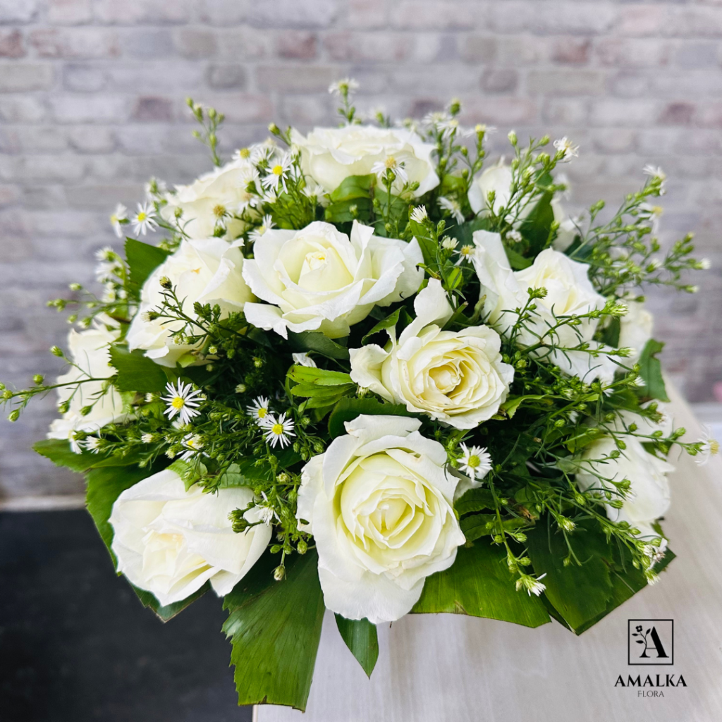 Funeral Rose Family Wreath - Amalka Flora